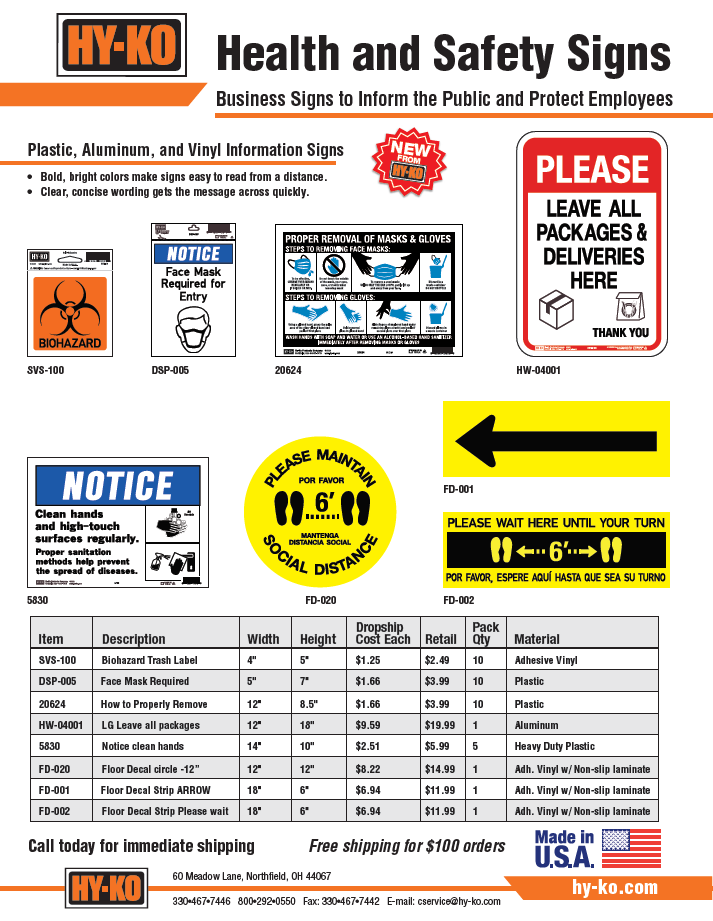 Numbers, Letters, and Signs | Hy-Ko Products Company